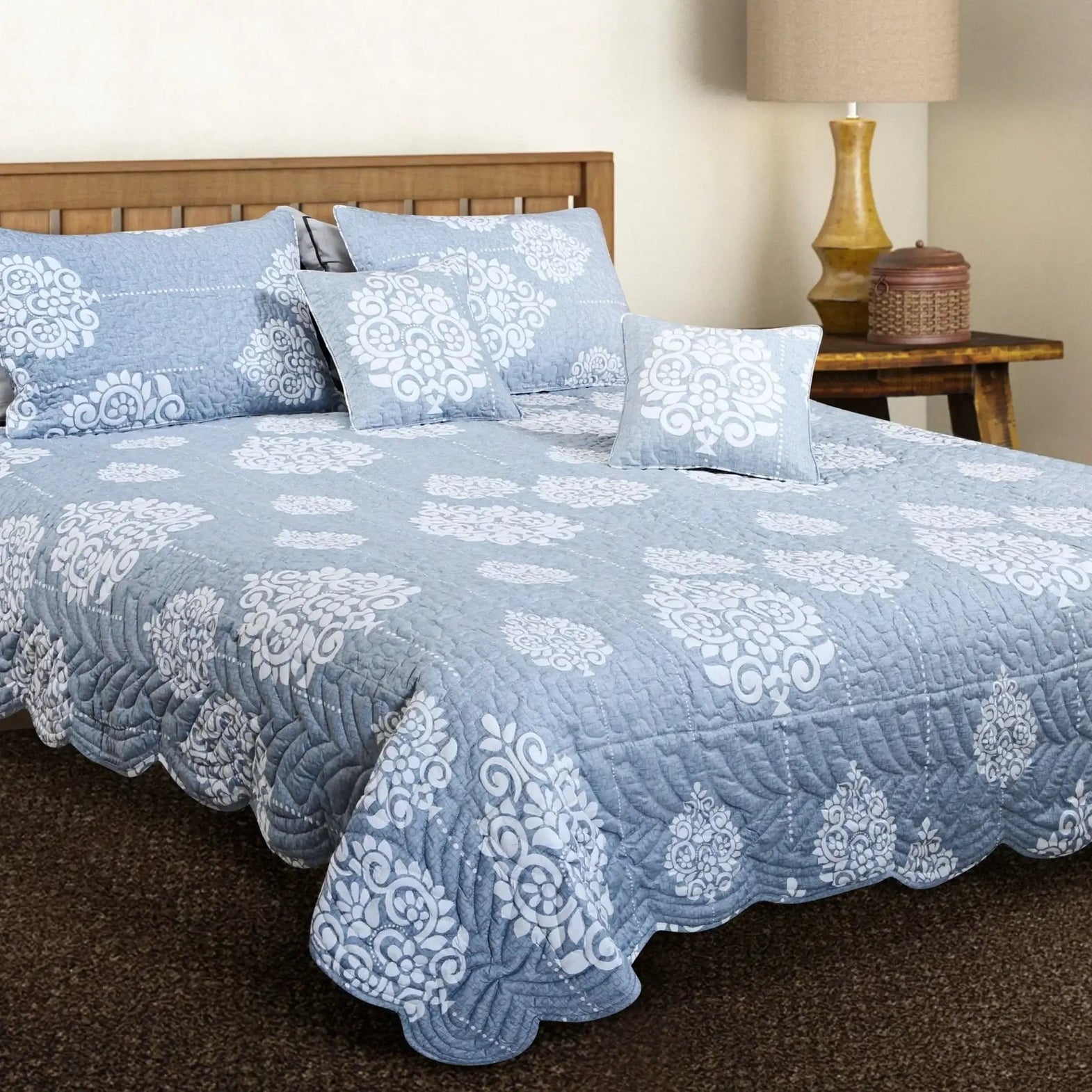 Cotton Quilted Bed Covers Online India, 18% Off On Luxury Bedspreads ...